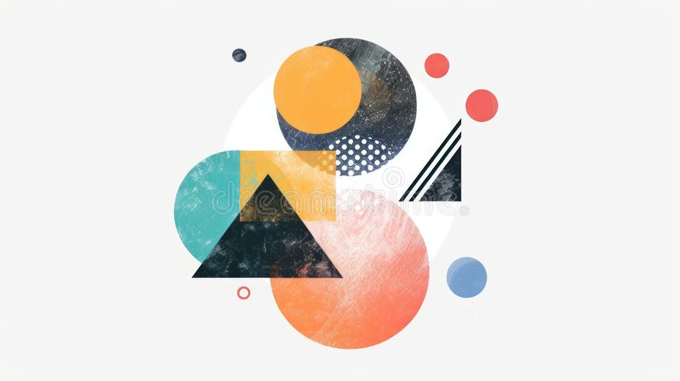 Clean and Modern: Minimalist Shapes of Circles, Triangles, Squares with ...