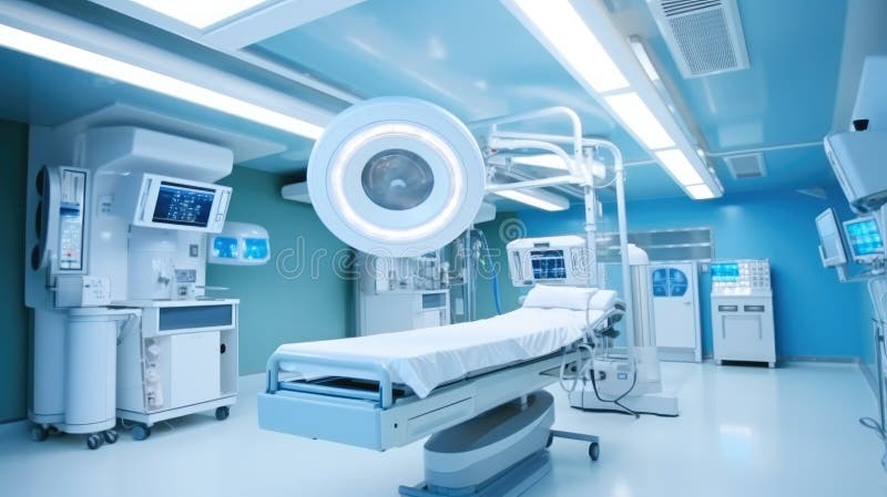Clean Modern Operating Room in Hospital Stock Illustration ...