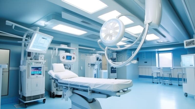 Modern Operating Room, Medical Equipment in Hospital. Interior of ...