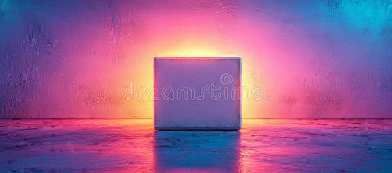 A Clean, Modern Outdoor Scene with Concrete Walls and a Reflective ...