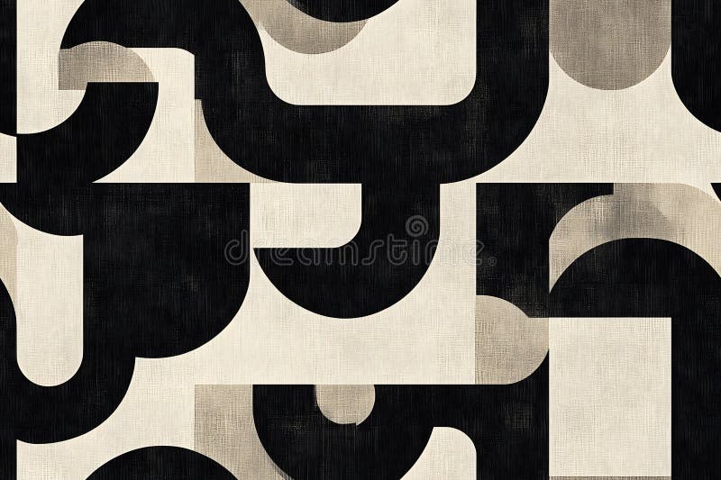 Clean Modern Patterns with Neutral Overlapping Shapes for Textiles ...