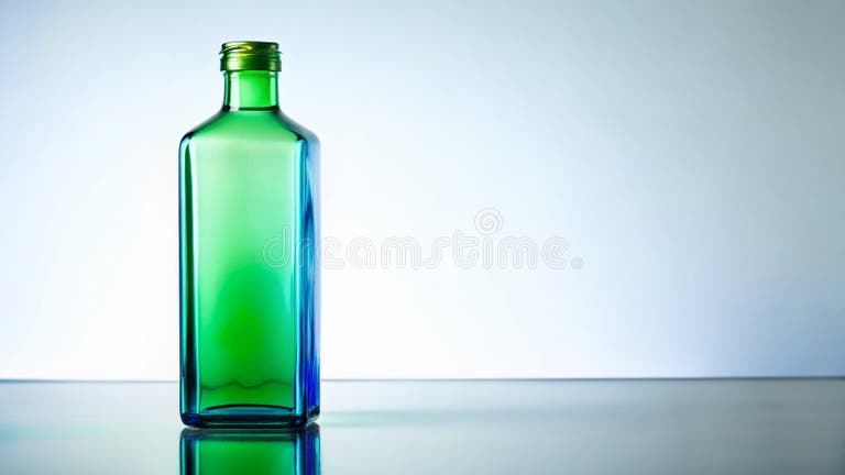 Clean and Modern Rectangular Glass Bottle Mockup Showcase Your Brands Packaging Design on a ...