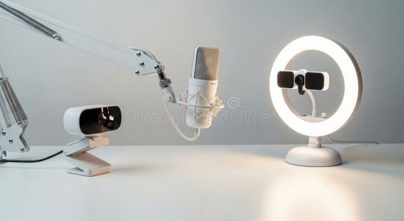 Streaming Setup: Modern Equipment for Content Creation Stock ...