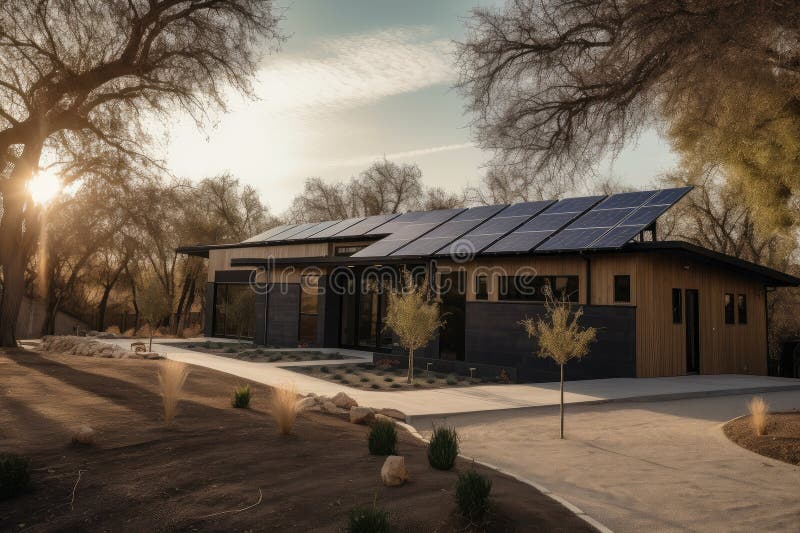 Clean and Modern Solar Panel Installation with Sleek Design Elements ...