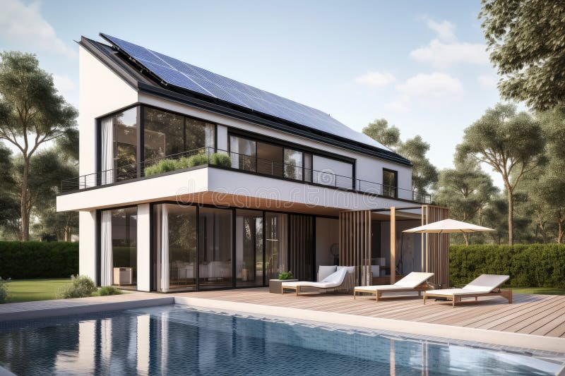 Clean and Modern Solar Panel Installation with Sleek Design Features ...