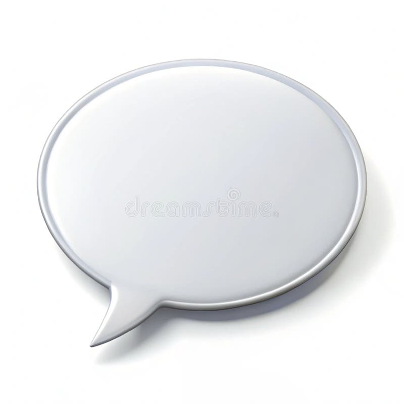 Clean, Modern Speech Bubble Shape in a Metallic Style, Perfect for ...