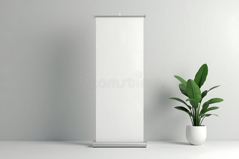 Blank Retractable Banner Minimalist Design Simple Stock Illustration ...
