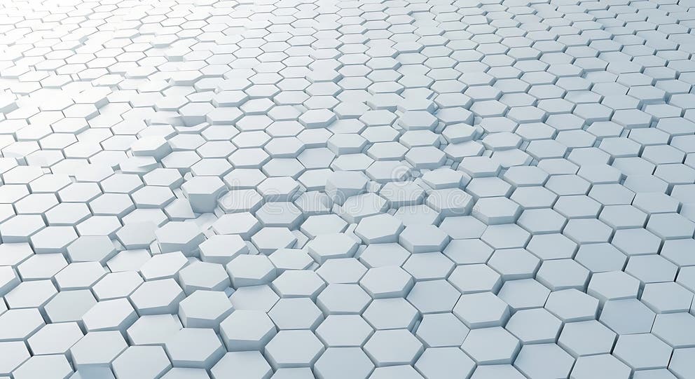 White Hexagonal Pattern on Modern Geometric Surface for Technology and ...
