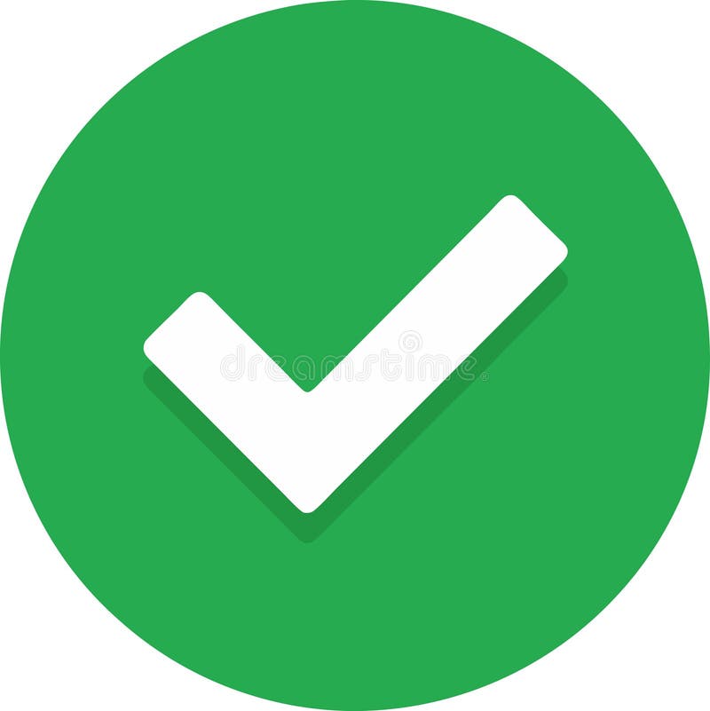 White Check Mark in Green Circle Vector – Ideal for Success and ...