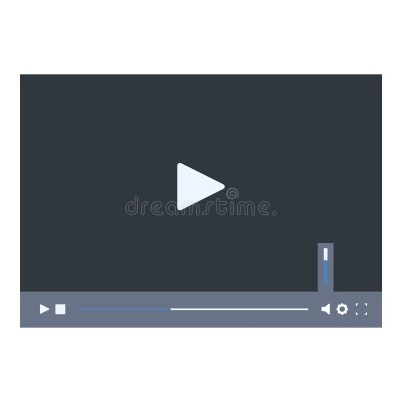 Clean and Modern Video Player is Showing a Loading Bar Stock Vector ...