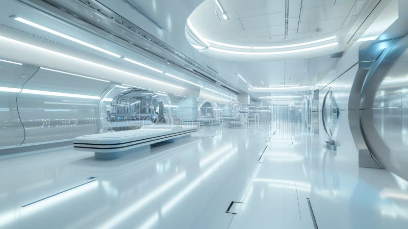 Clean Modern White Technology Laboratory Stock Photo - Image of glass ...