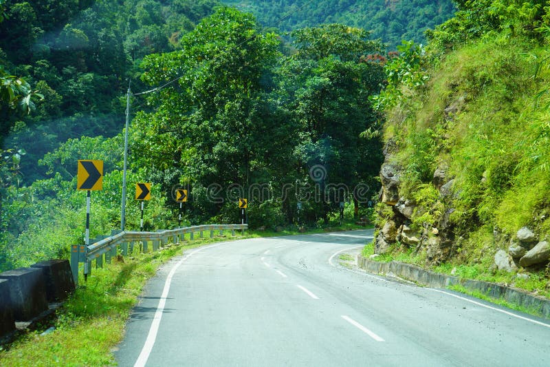 Clean Mountain Road in East Sikkim Stock Image - Image of sikkim ...