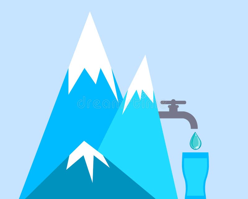 Mountain water symbol stock vector. Illustration of icon - 226256074
