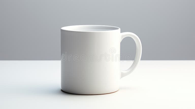 Clean mug on white stock illustration. Illustration of focus - 327680713