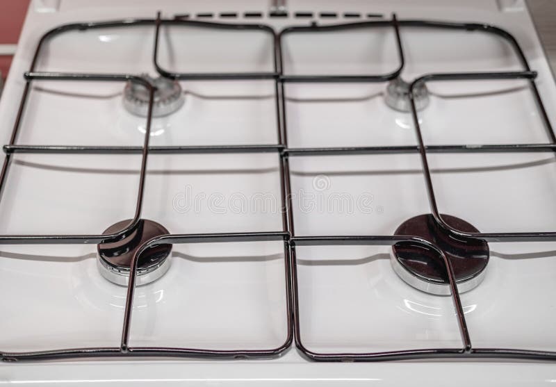 Clean and New Cooking Stove Surface Close-up. Stock Photo - Image of ...