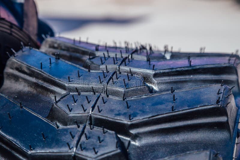 Clean New Modern Truck Tire. Close Up View of Surface Stock Photo ...