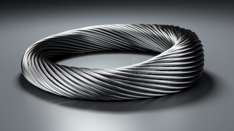 Clean New Steel Cable Steel Wire or Steel Rope. Twisted Metal Cable ...