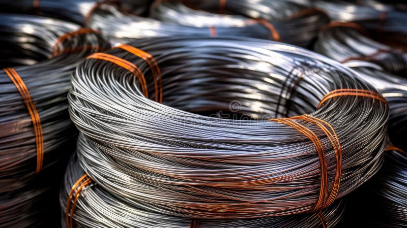 Clean New Steel Cable Steel Wire or Steel Rope. Twisted Metal Cable ...