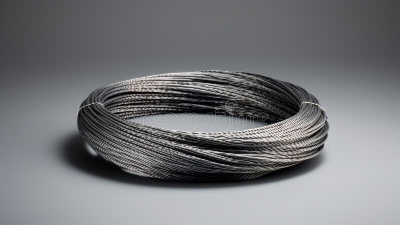 Clean New Steel Cable Steel Wire or Steel Rope. Twisted Metal Cable ...