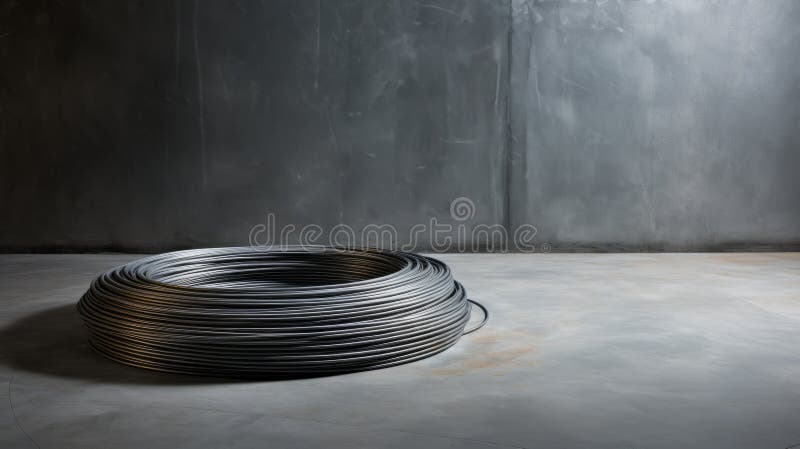 Clean New Steel Cable Steel Wire or Steel Rope. Twisted Metal Cable ...