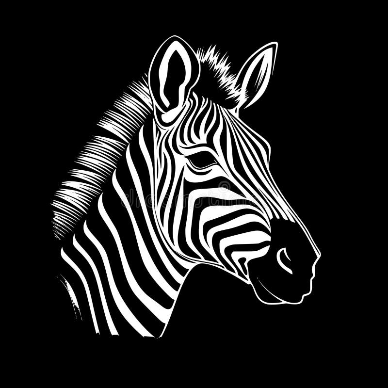 Zebra - Minimalist and Flat Logo - Vector Illustration Stock Vector - Illustration of icon ...