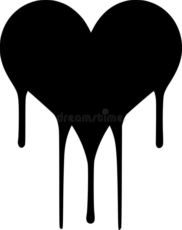 Heart Dripping - Minimalist and Simple Silhouette - Vector Illustration ...