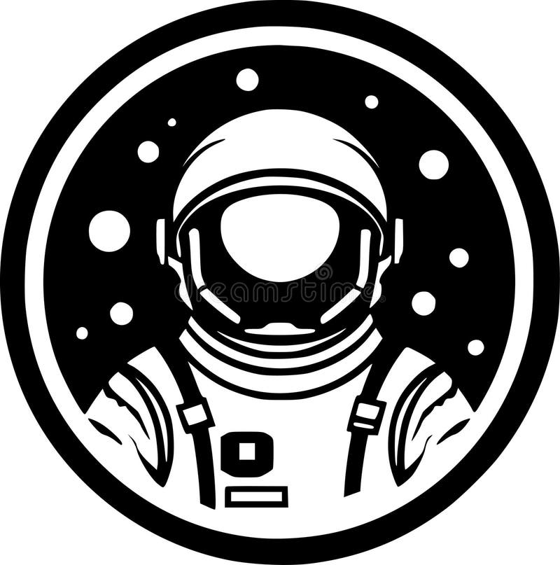Astronaut - Minimalist and Flat Logo - Vector Illustration Stock Vector ...