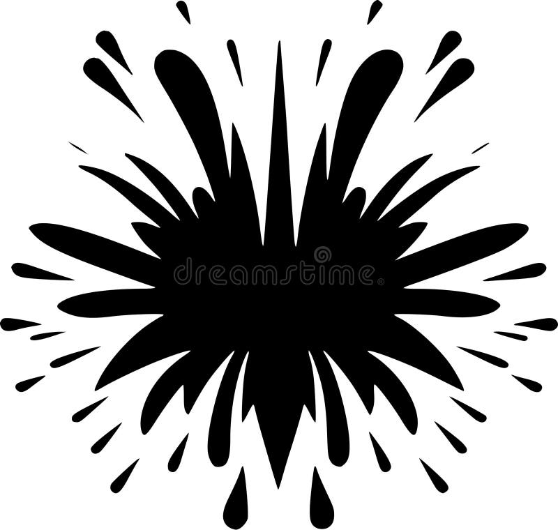 Explosion - Minimalist and Simple Silhouette - Vector Illustration ...
