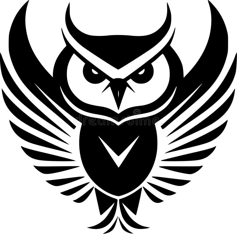Owl - Minimalist and Flat Logo - Vector Illustration Stock Vector ...