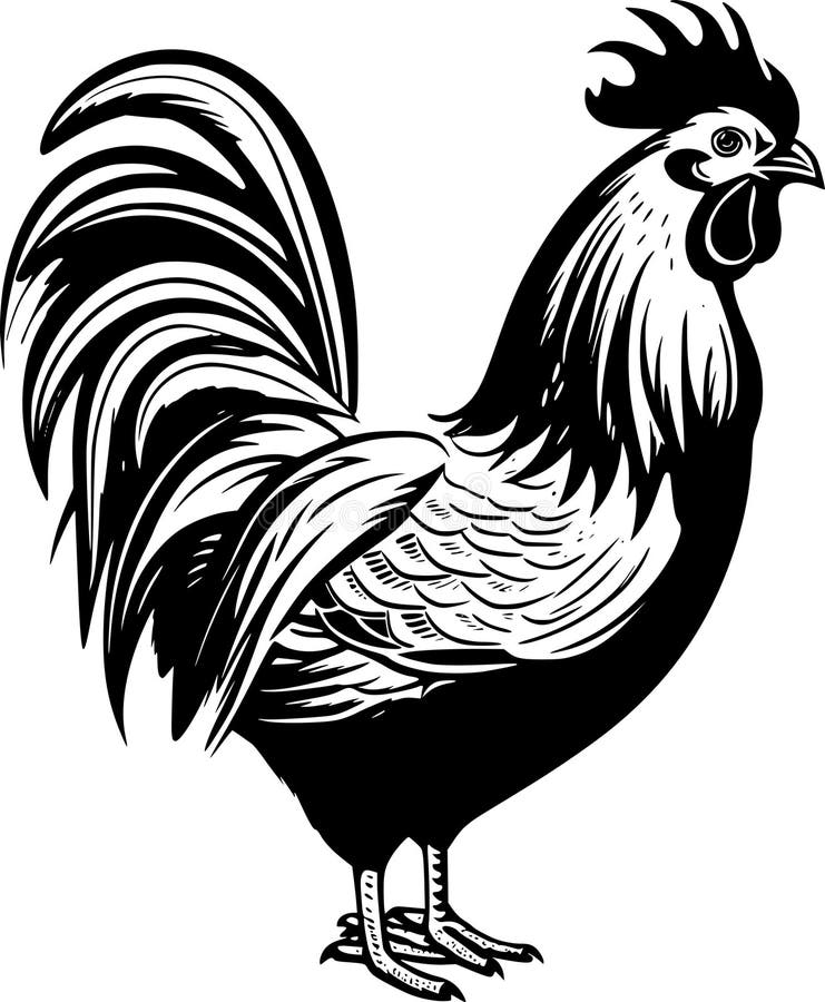 Rooster - Minimalist and Flat Logo - Vector Illustration Stock Vector ...