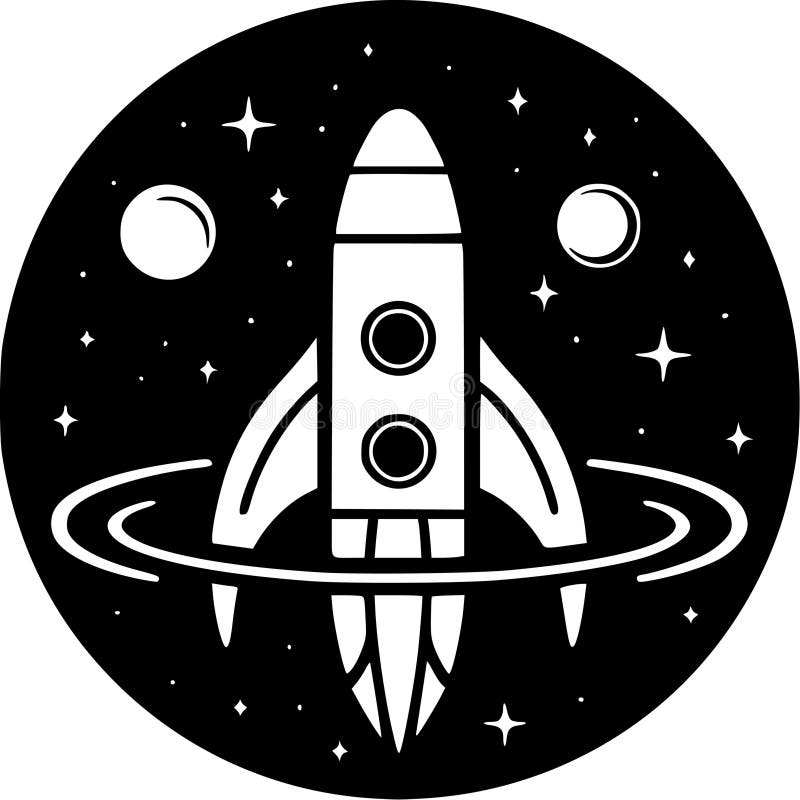 Space - Minimalist and Flat Logo - Vector Illustration Stock Vector ...