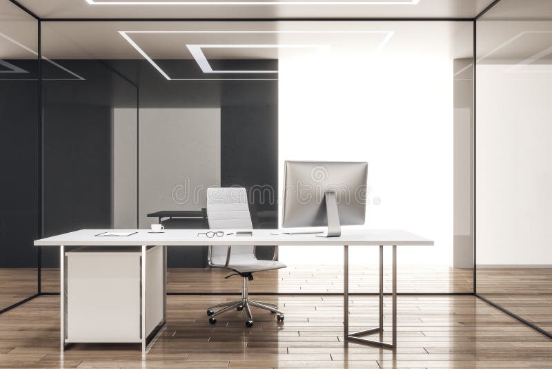 Clean office interior stock illustration. Illustration of creative ...
