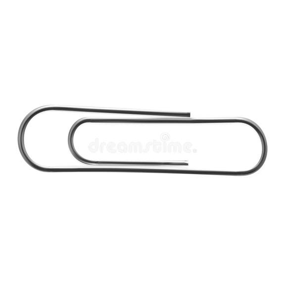 Clean Office Paperclip Isolated on White Stock Illustration ...