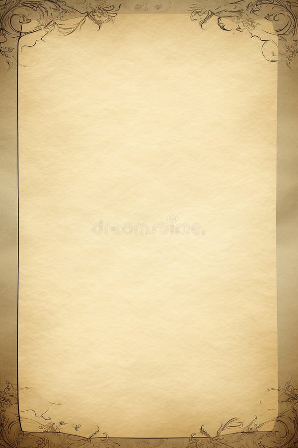 Clean Old Crumpled Parchment Paper with Torn Edges Stock Illustration ...