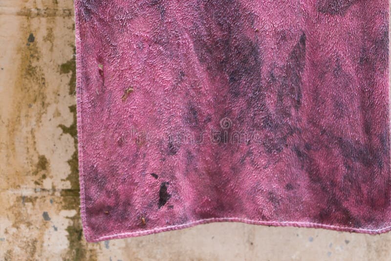 Clean the Old Pink Dirty Rag Stock Photo - Image of crease, poverty ...
