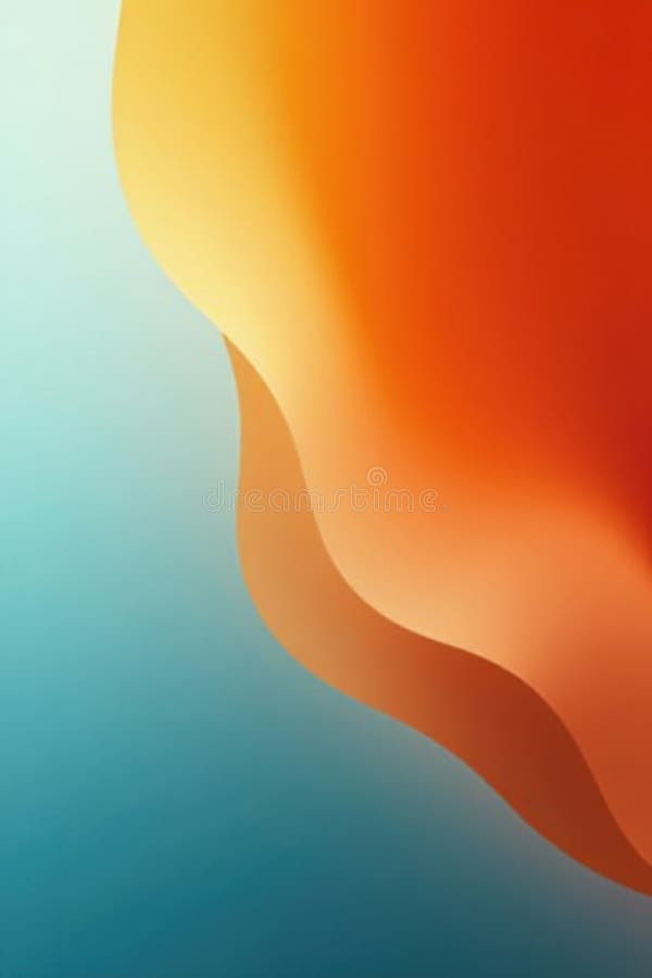 Clean Orange Gradient, Abstract Wavy Lines Soft, Luminous, Modern ...