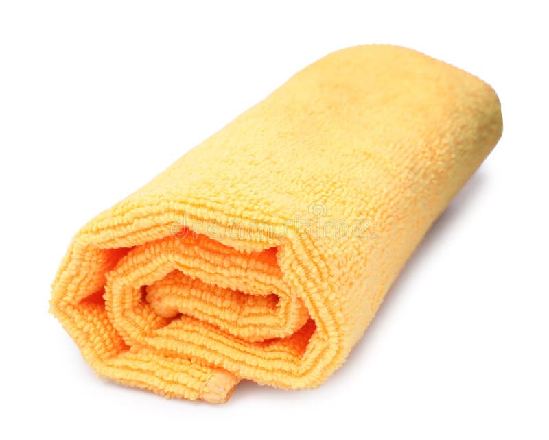 Clean Orange Microfiber Cloth Isolated on White Stock Image - Image of ...