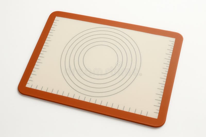Orange Silicone Baking Mat Lying on White Background Stock Illustration ...