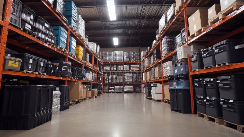 Clean and Orderly Retail Storage Facility with Organized Shelving Stock ...
