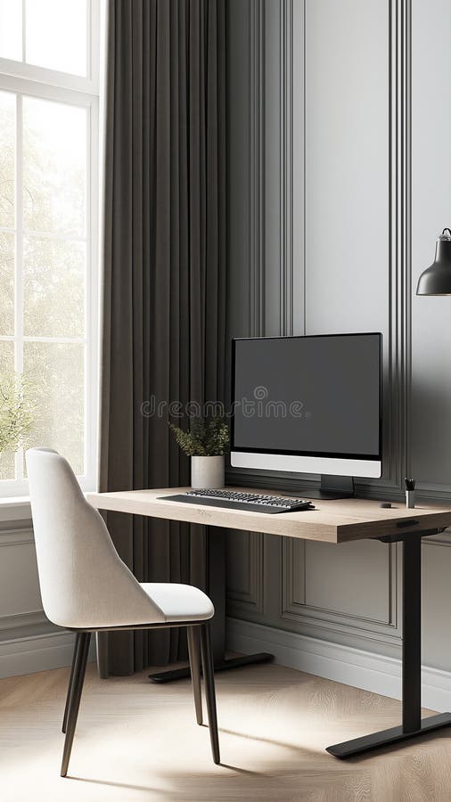 Clean and Organized Desktop with Modern Elements and Natural Light in a ...
