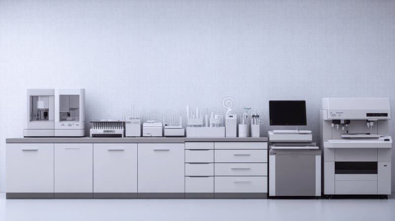 Clean and Organized Medical Research Lab Featuring Advanced Equipment ...