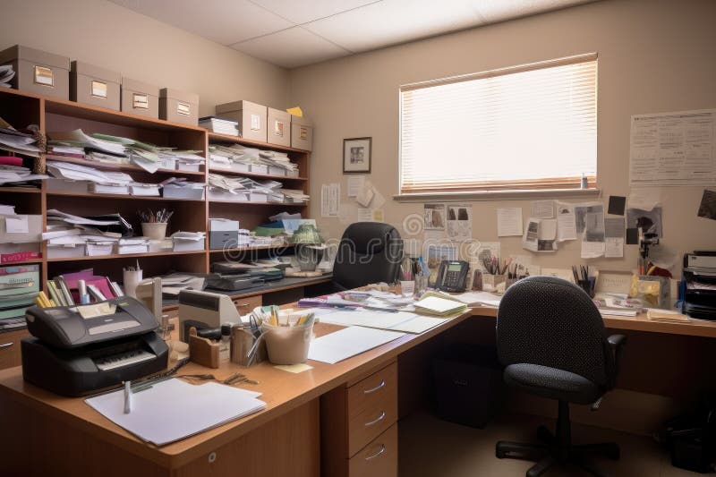 A Clean and Organized Office, with Everything in Its Place Stock ...