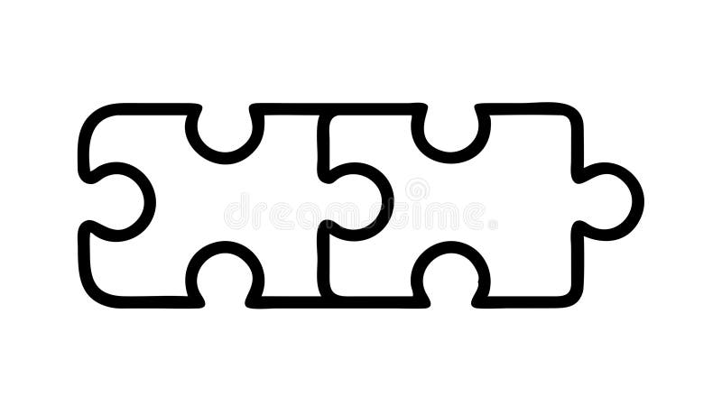 Puzzle Pieces Outline Icon Vector, Problem Solving Connection Symbol, Vector Design Generative ...