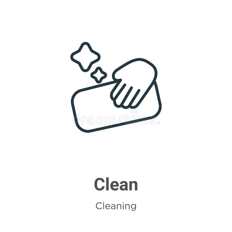 Clean Outline Vector Icon. Thin Line Black Clean Icon, Flat Vector ...
