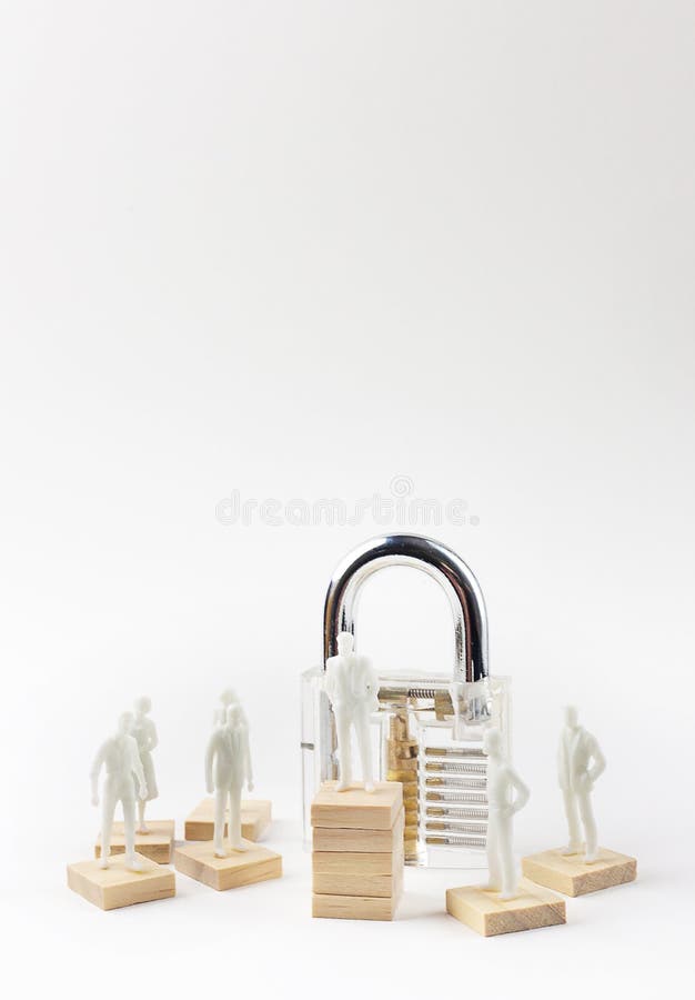 The Clean Padlock on White Human Model Close Up Stock Image - Image of ...