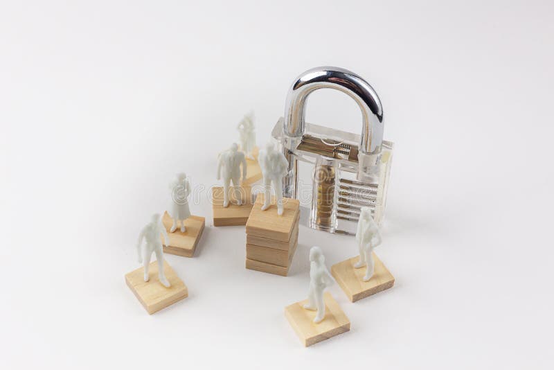 The Clean Padlock on White Human Model Close Up Stock Image - Image of ...