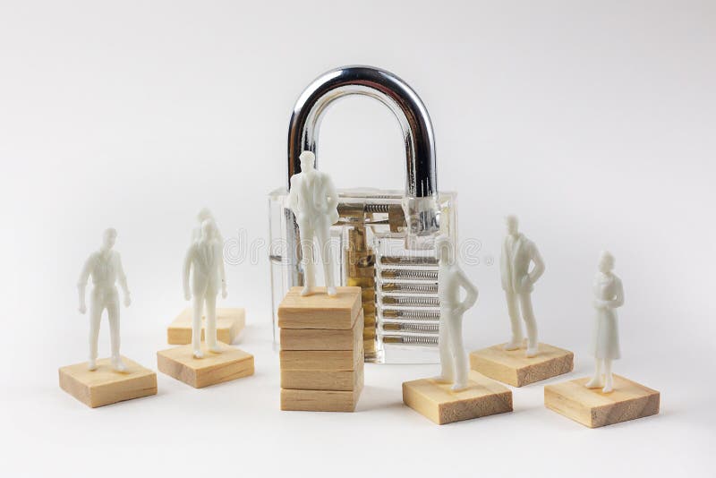 The Clean Padlock on White Human Model Close Up Stock Image - Image of ...