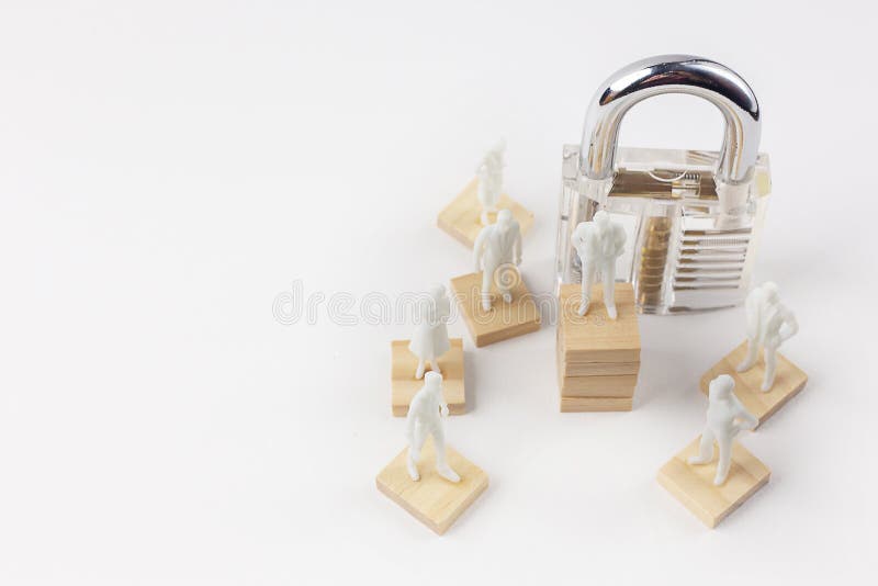 The Clean Padlock on White Human Model Close Up Stock Photo - Image of ...