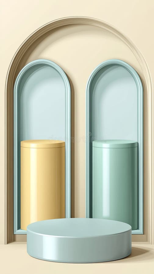 Clean Pastel Gradient Background with Modern Arch Design for ...