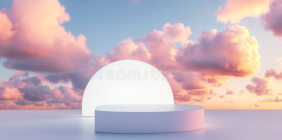 Clean Pastel Gradient Background with a Modern Arch Design for ...